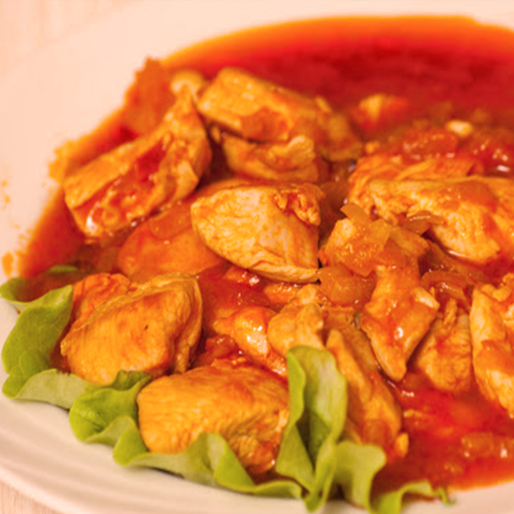 Pechuga de pollo con tomate frito - Tripiana en tu mesa